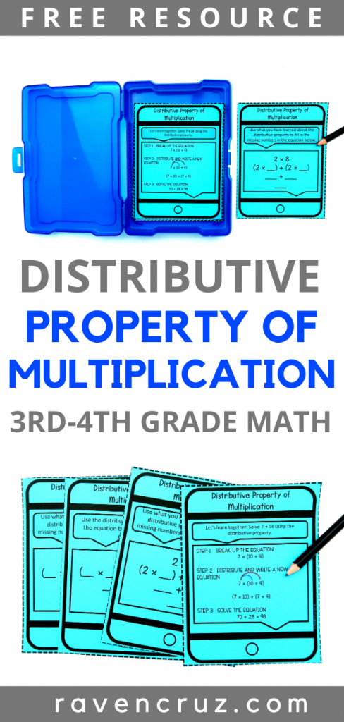 Distributive Property of Multiplication Freebie - Raven Cruz